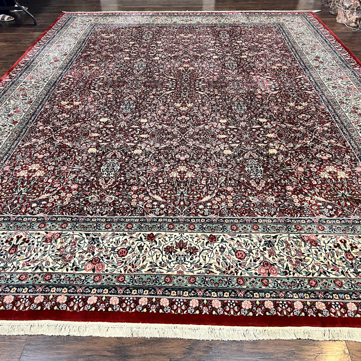 Pak Persian Rug 11x15, Wool & Silk Highlights Hand Knotted Vintage Car ...