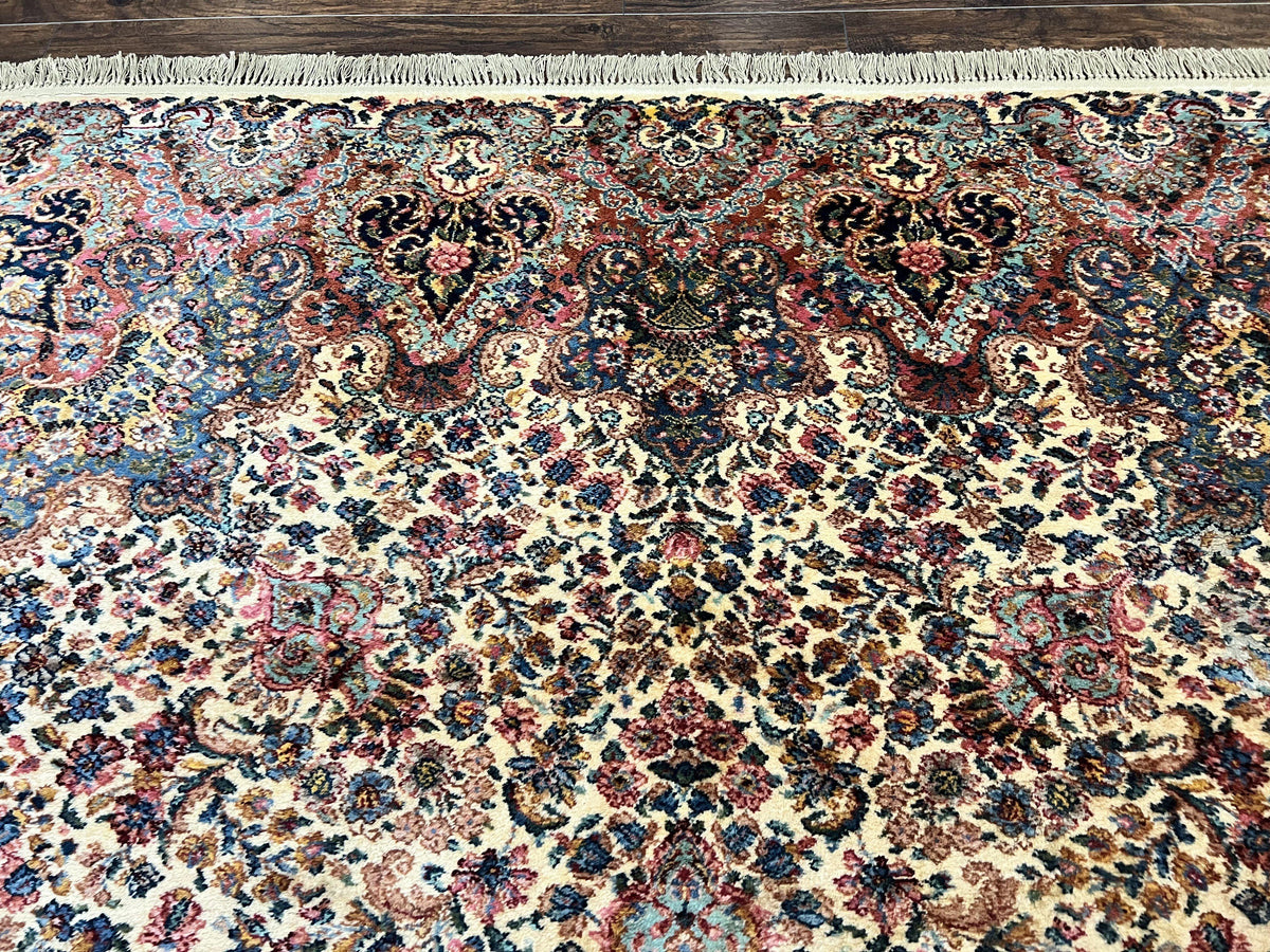 Karastan Ivory Kirman Rug 8.8 x 12, Karastan Floral Kirman #759, Wool ...