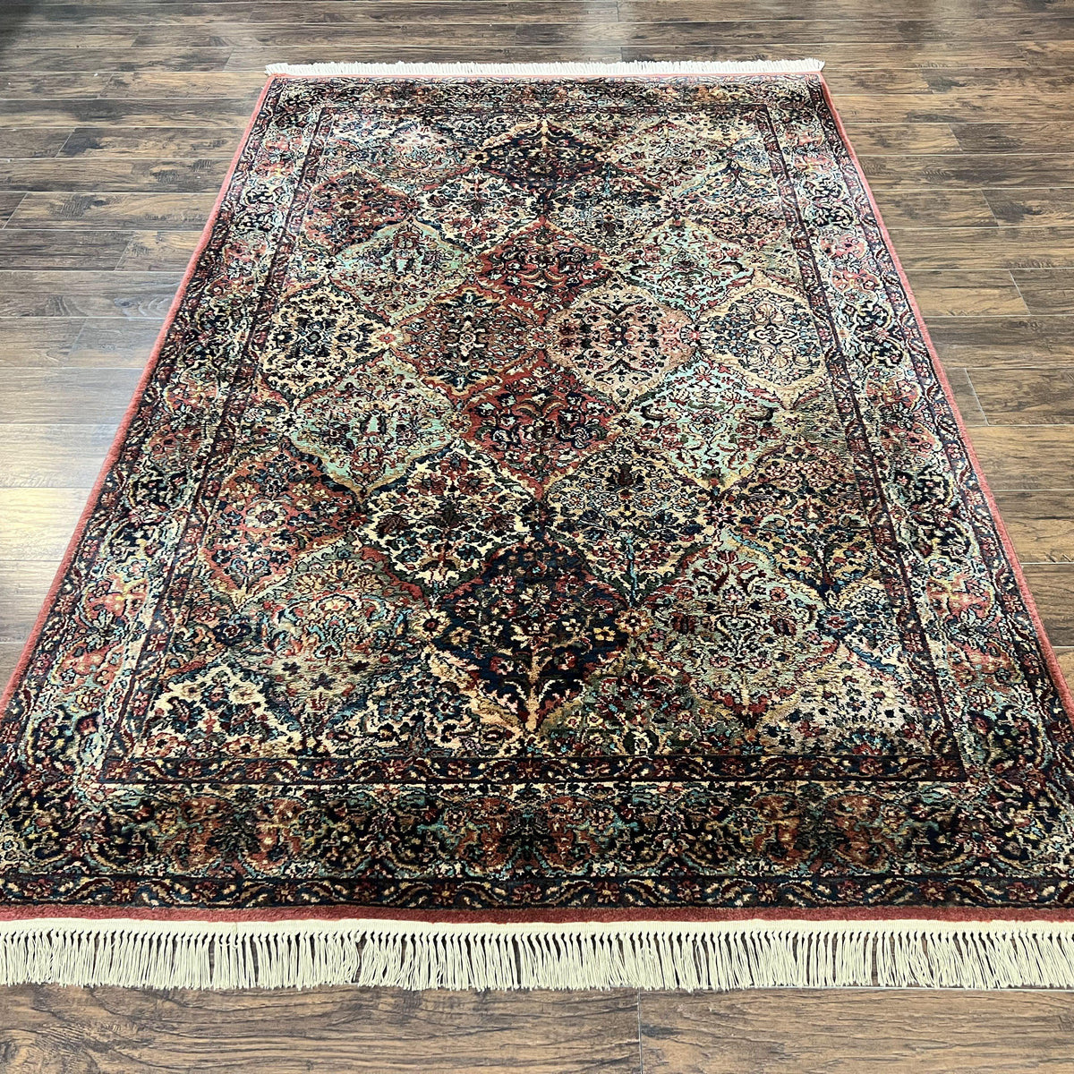 Karastan Rug 5.9 x 9, Multicolor Panel Kirman Rug #717, Wool Original ...