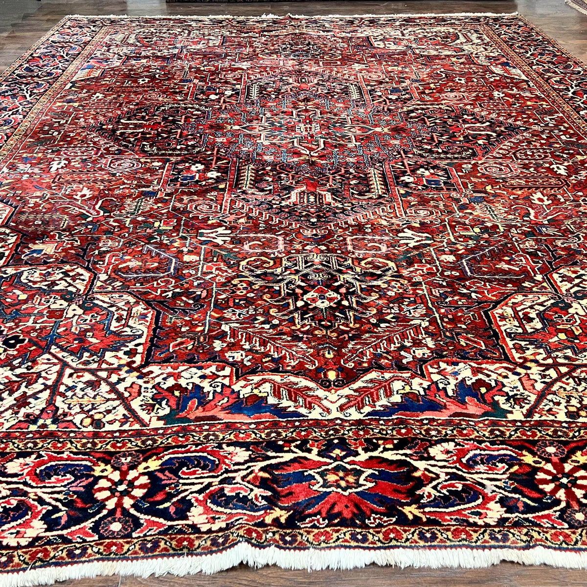 Large Persian Heriz Rug 11x15, Geometric Palace Size Carpet – Jewel Rugs