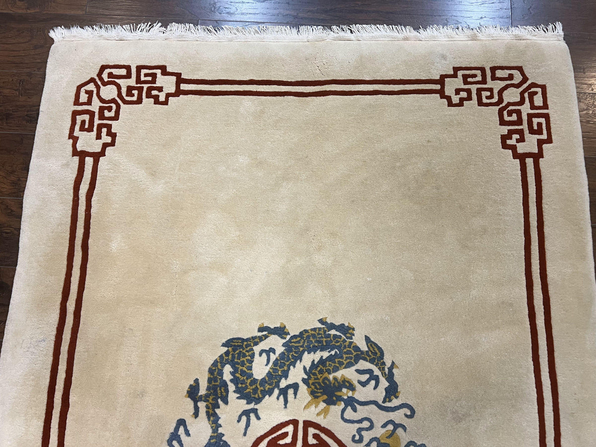 Chinese Wool Rug 5x8, Chinese Dragon Rug 5 x 8, Peking Carpet, Simple ...