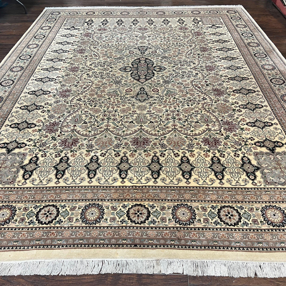 Pak Persian Rug 9x12, Floral Hand Knotted Handmade Oriental Carpet, Ro ...
