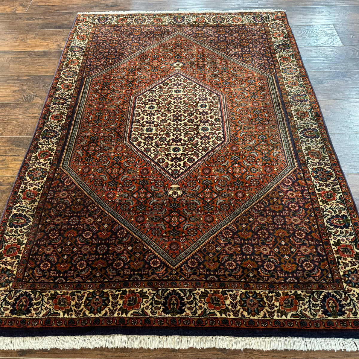 Persian Bidjar Rug 4x5, Fine 290 KPSI, Herati Pattern – Jewel Rugs