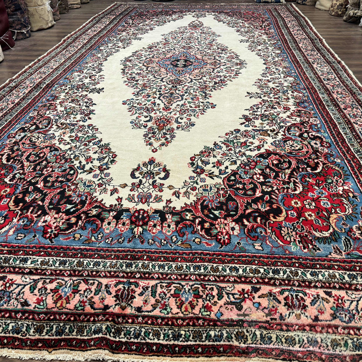 Palace Size Persian Rug 10 x 21 ft, Antique Hamadan Bibikabad Carpet ...