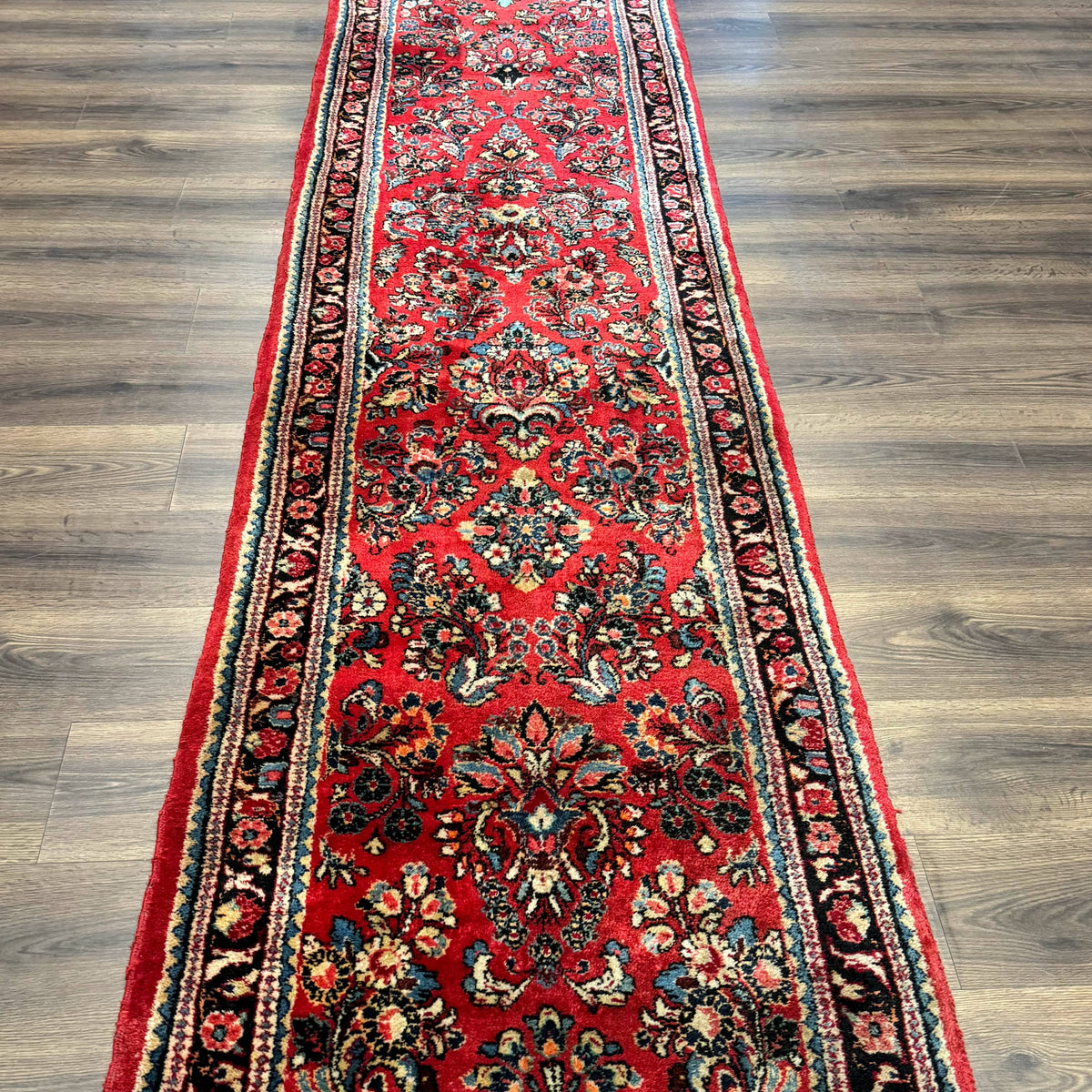 RESERVED Long Persian Sarouk Runner Rug 2.9 x 21, Rare Size for Long H ...