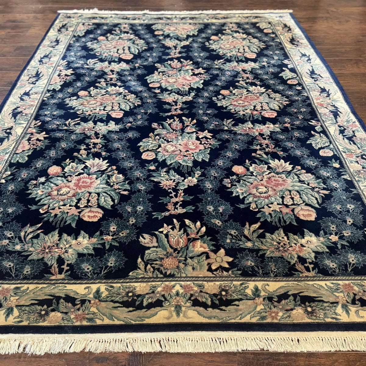 Sino Persian Rug 6x9, Navy Blue, Floral – Jewel Rugs