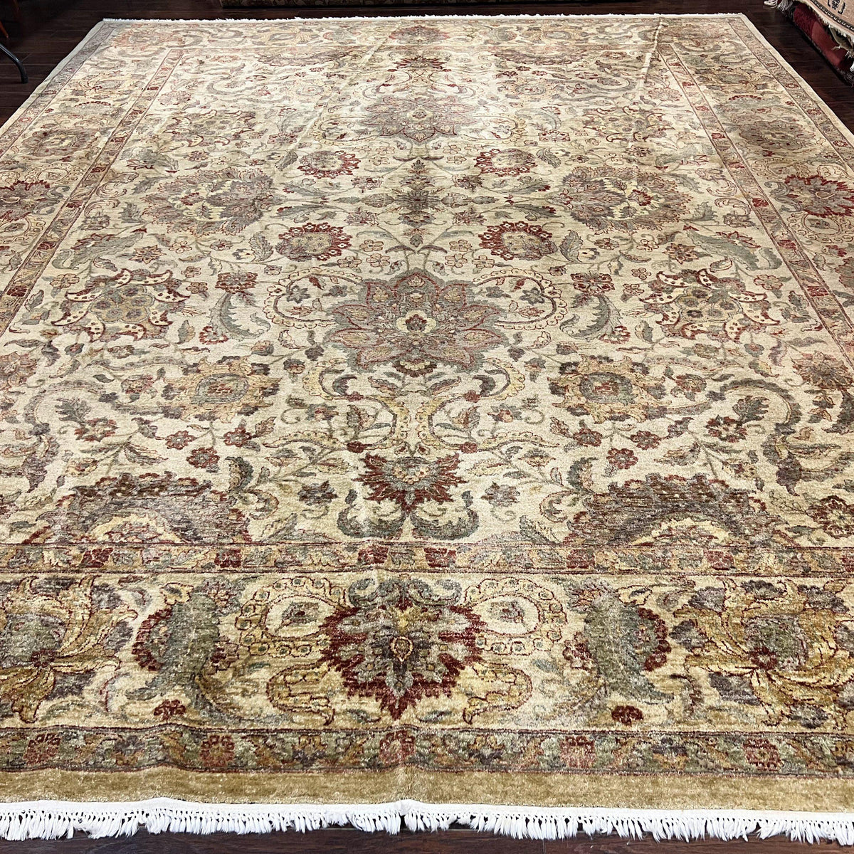 Indo Mahal Rug 12x15, Palace Sized Oversized Wool Handmade Hand Knotte ...