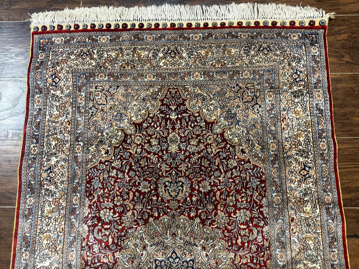 Sino Persian Silk Rug 3x5, Super Fine 440 KPSI, Floral Medallion, Hand ...