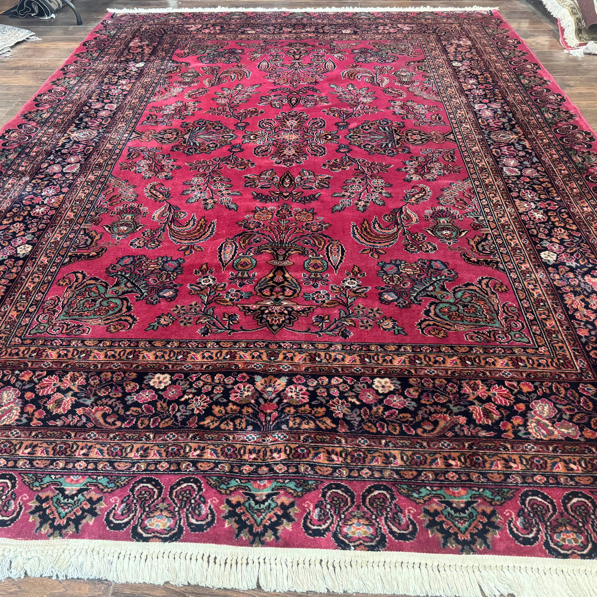 Karastan Rug 8.8 x 12 Antique Sarouk, Wool Pile, Vintage Discontinued ...