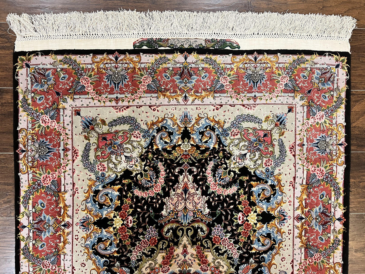 Wonderful 3x5 Persian Tabriz Rug, 650 KPSI, Kork Wool on Silk Foundati ...
