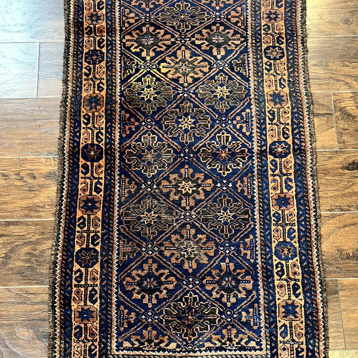 Small Antique Persian Rug 2.7 x 4.7, Handmade Wool Rug, Navy Blue, Bal ...