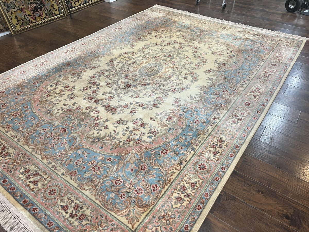 Karastan Rug 8.8 x 12, Ivory Medllion Kirman #700/711, Original 700 Se ...