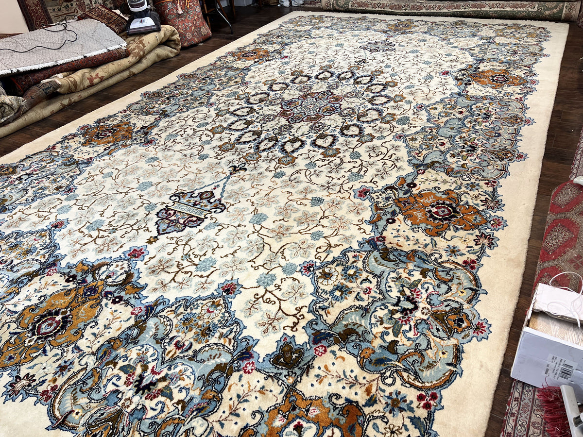 Palace Size Persian Kashan Rug 11x19 ft, Handmade Hand Knotted Oversiz ...