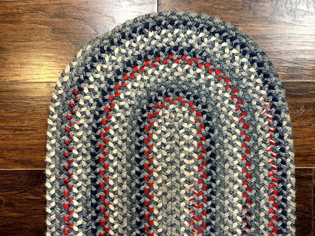 Oval Braided Rug 2x3, Small American Braided Rug, Multicolor Colorful ...