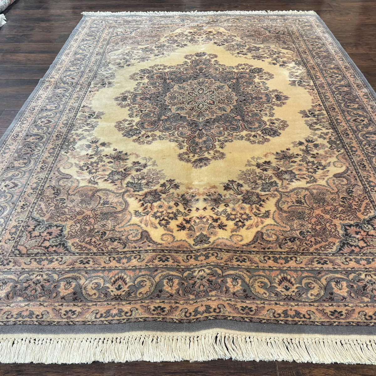 Belgium Power Loomed Wool Rug 6.9 x 9.6, Vintage Oriental Carpet ...