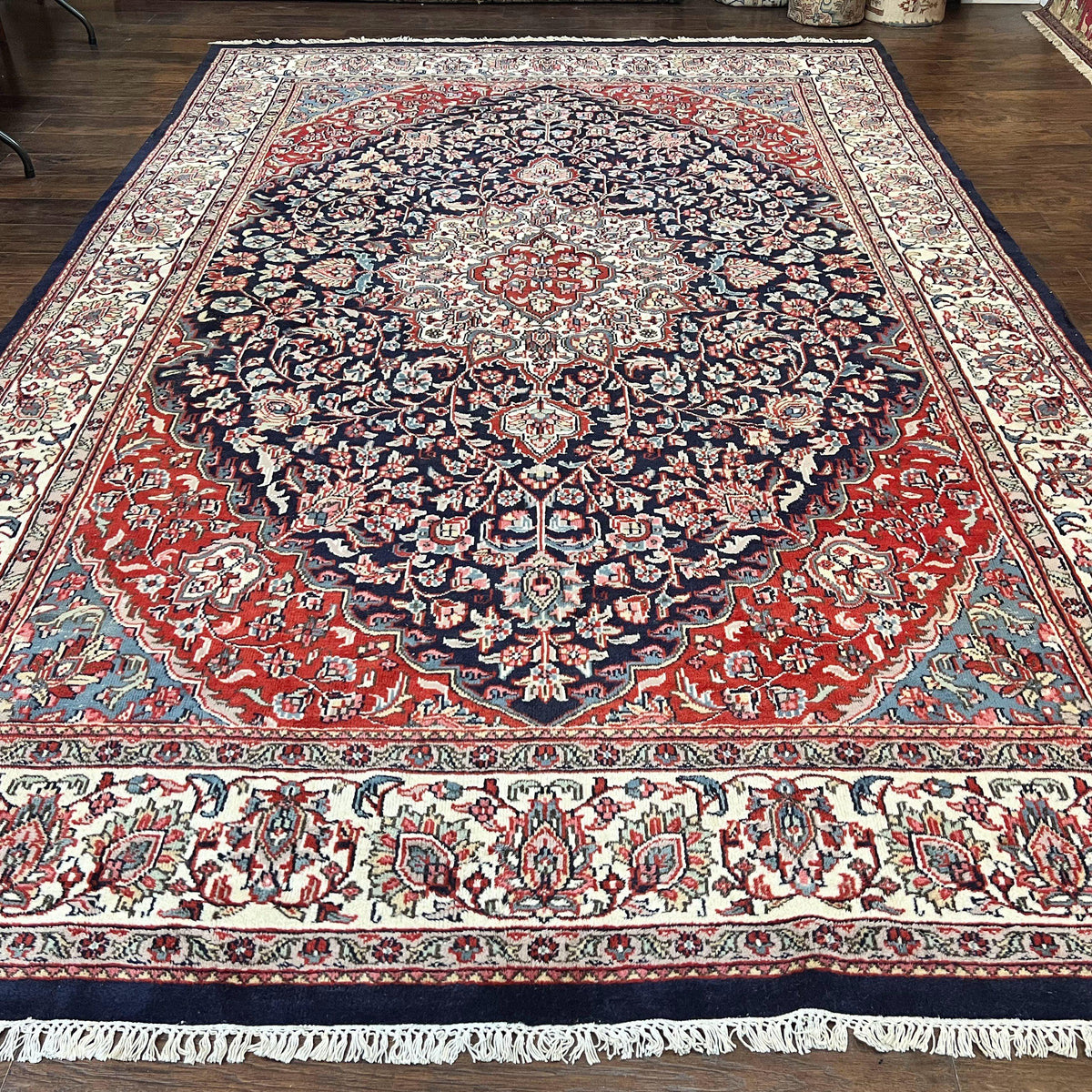 Indo Persian Rug 10x15, Floral Allover, Handmade Vintage Wool Carpet ...