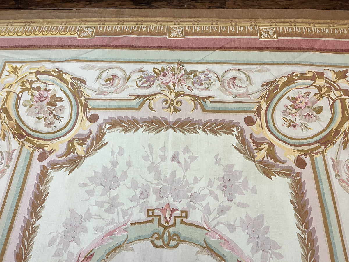 Large Aubusson Rug 11x15, Oversized Gallery Palace Size Flatweave Savo ...