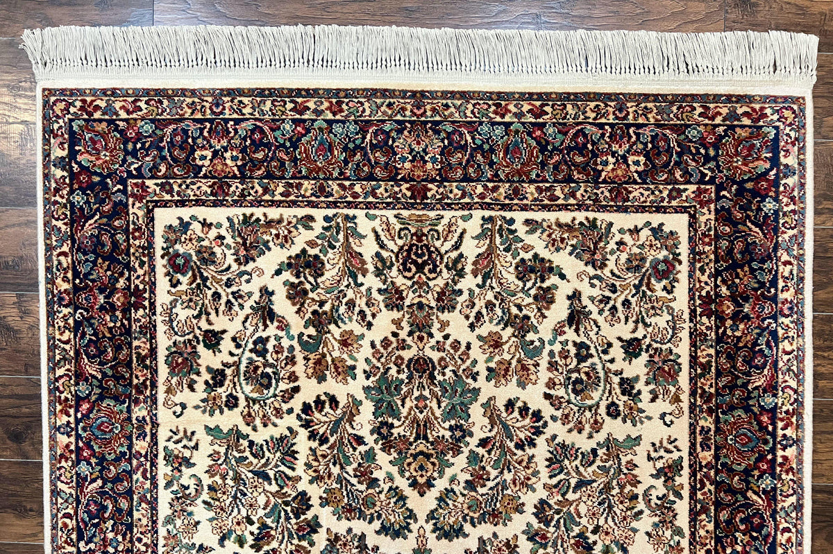 Karastan Rug 5.9 x 9 Ivory Sarouk #760, Vintage Wool Karastan Original ...