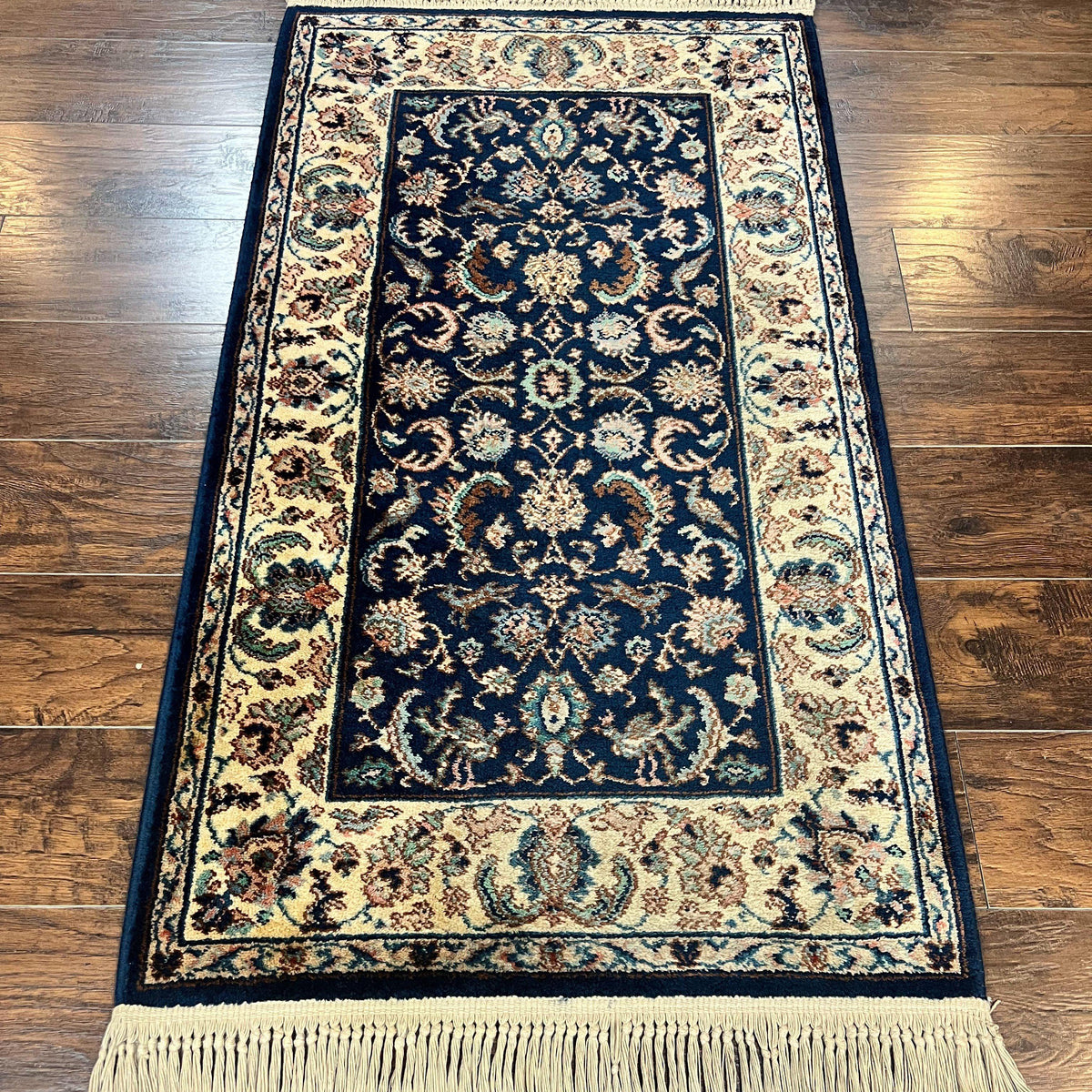 Karastan Rug #747, Indigo Tabrizz 5.9 x 9, Wool Karastan Carpet, Vinta ...
