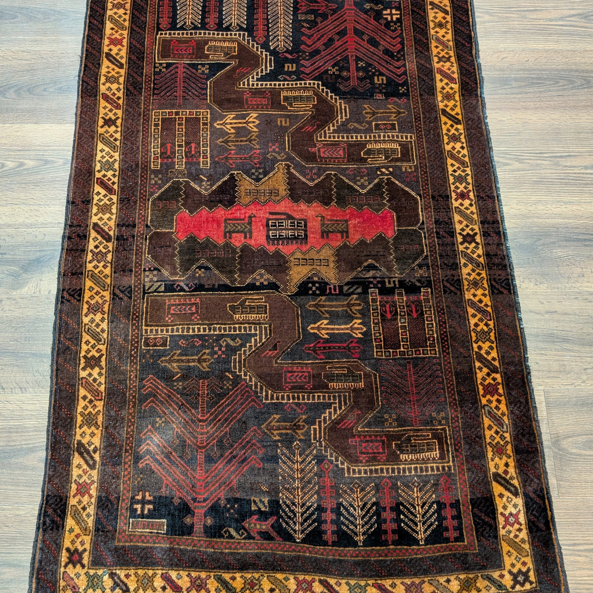 Afghan War Rug 3x5, Tanks, New, Baluchi Rug, Handmade – Jewel Rugs