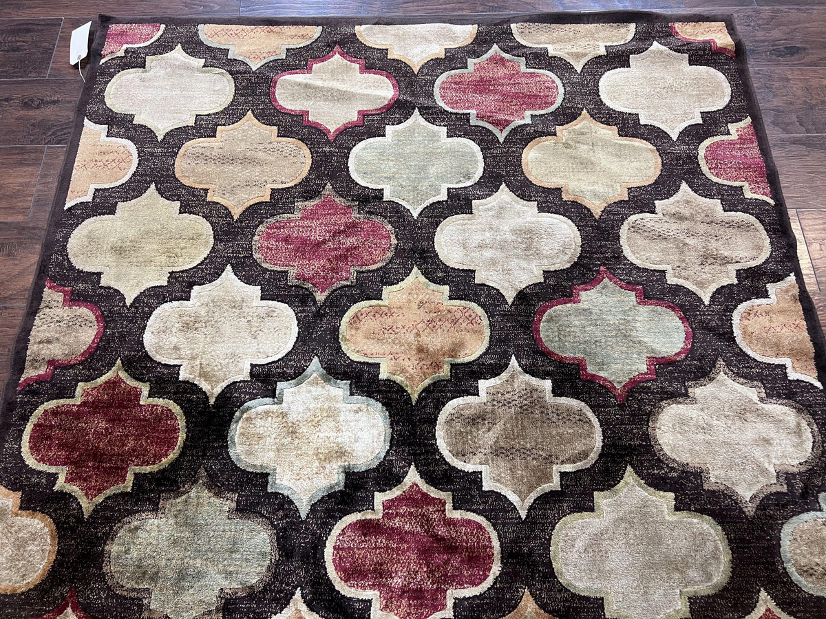 Panel Design Rug 5x7, Multicolor Contemporary Area Rug, Small Living R ...