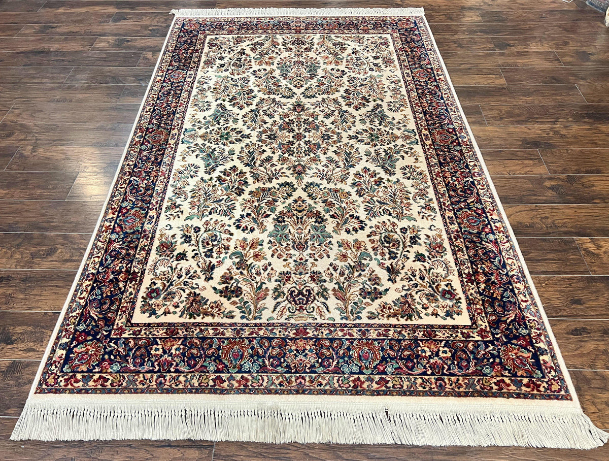 Karastan Rug 5.9 x 9 Ivory Sarouk #760, Vintage Wool Karastan Original ...