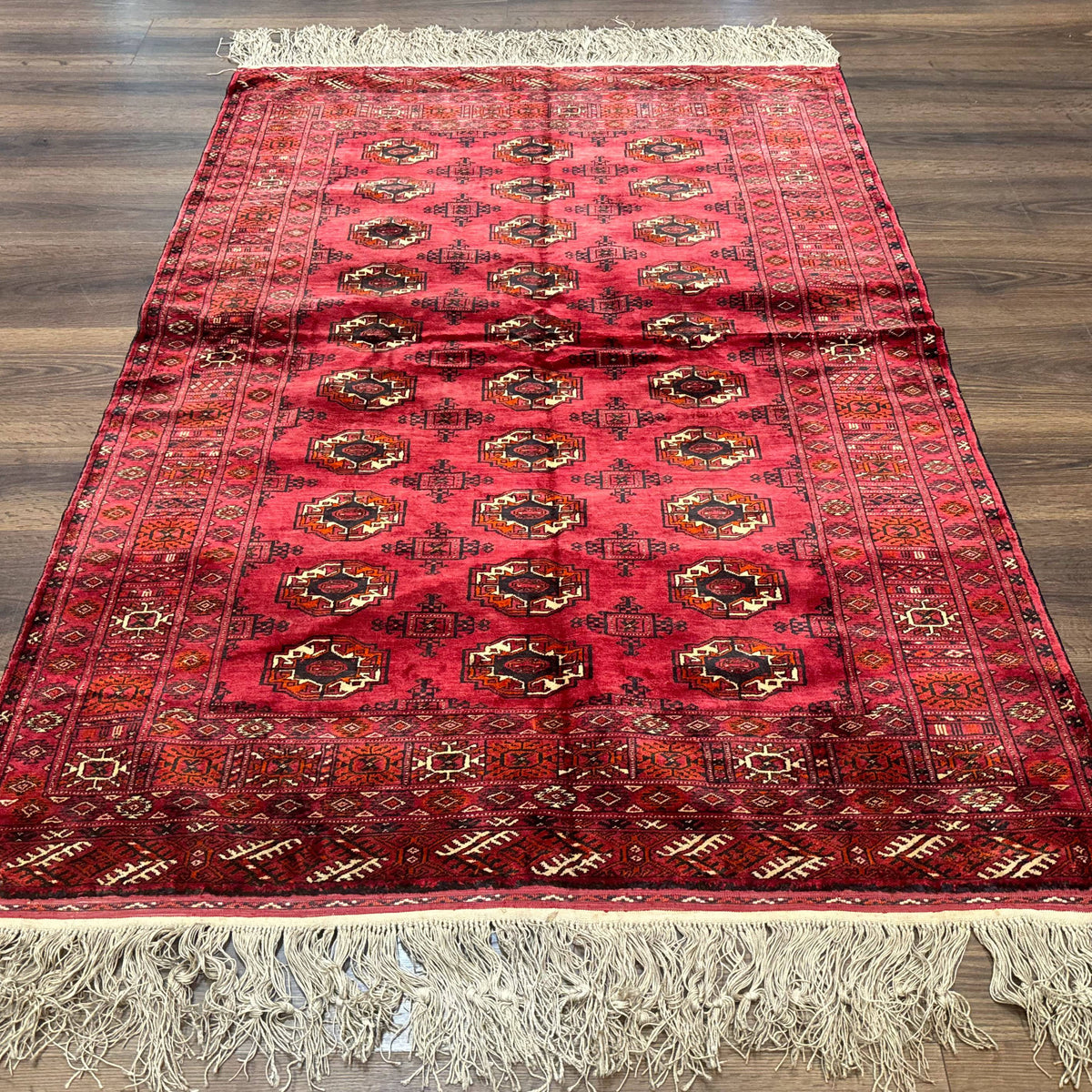 Antique Persian Silk Turkoman Rug 4x5, Silk Pile on Silk Foundation, R ...