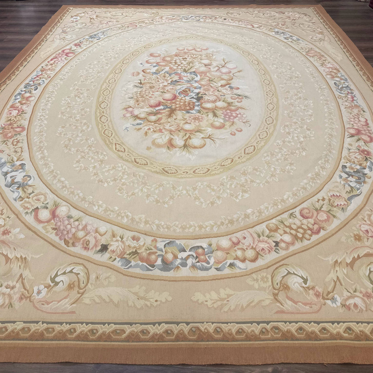 Aubusson Rug 9x12, French European Design, Floral, Elegant – Jewel Rugs