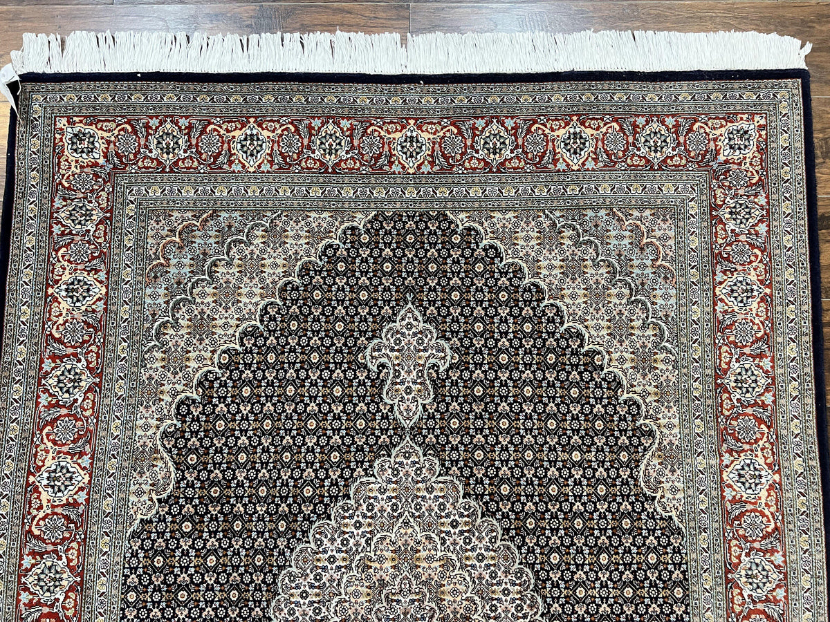 Persian Tabriz Rug 5x7, Wool with Silk Highlights, Hand Knotted Vintag ...