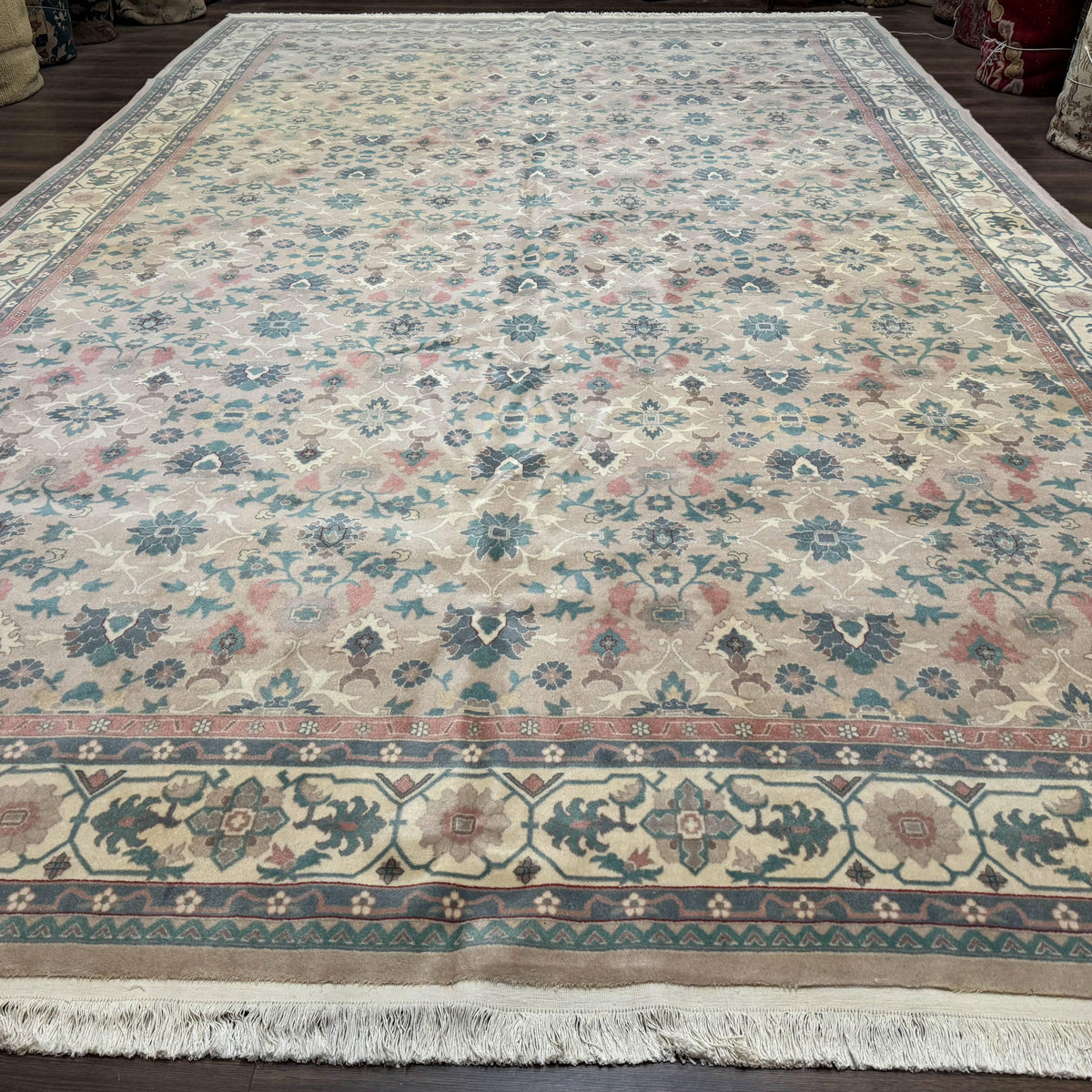 Palace Size Wool Rug 10x18, Sino Persian Kerman Rug, Oversized Hand Kn ...