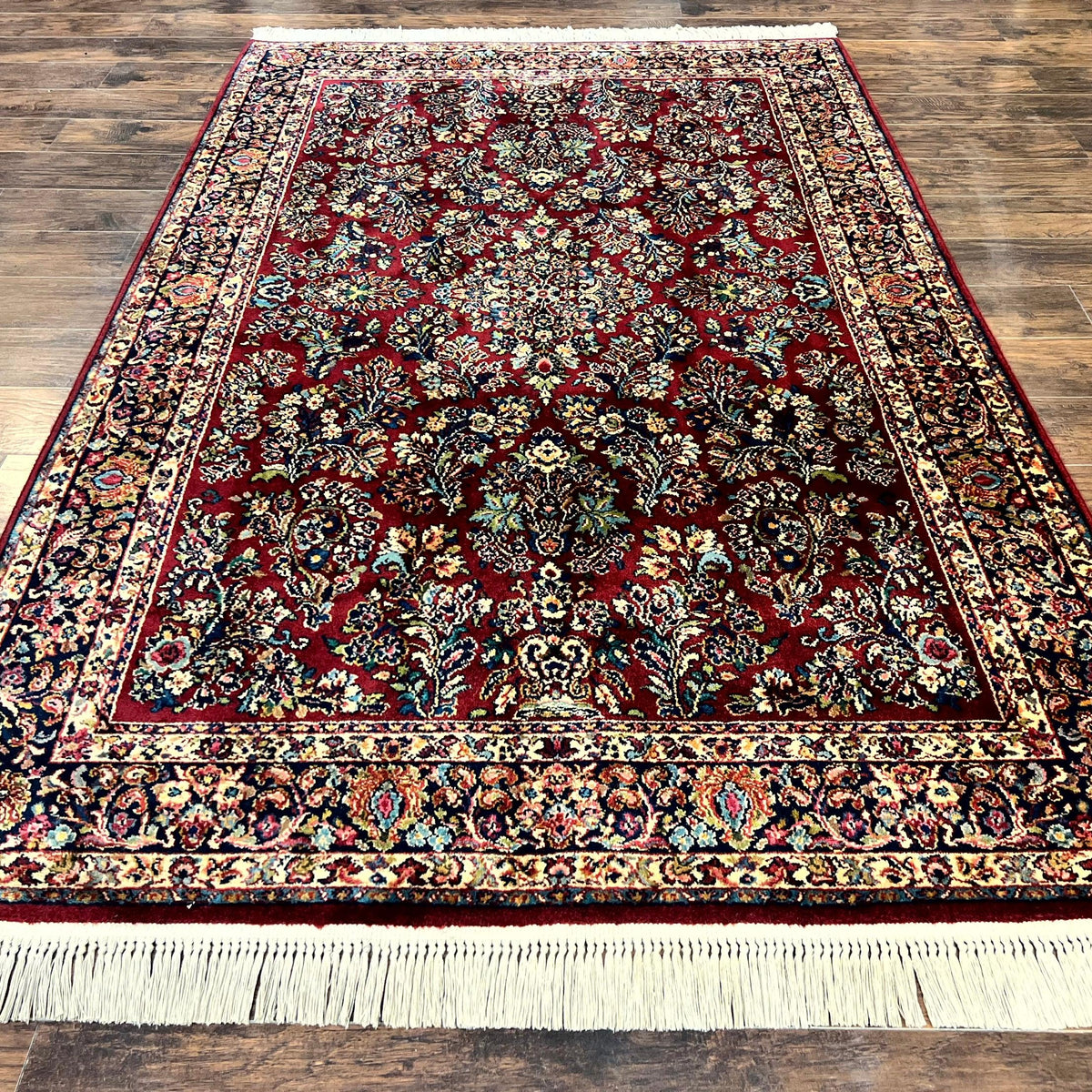 Karastan Rug 5.9 x 9 Red Sarouk Rug #785, Karastan Wool Rug, Karastan ...