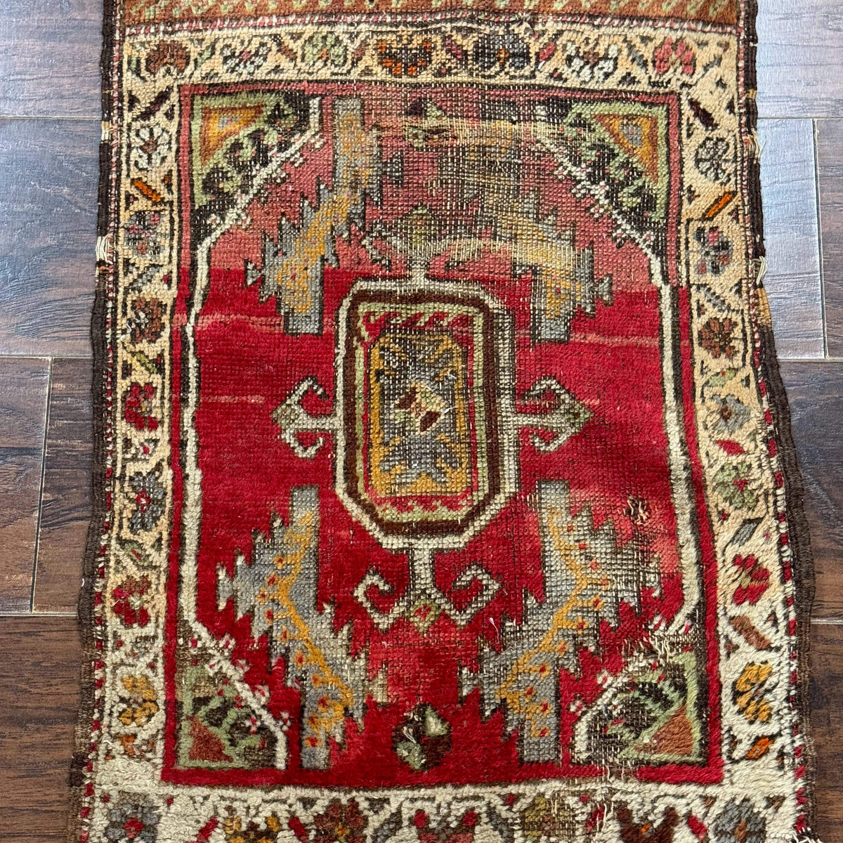 Small Turkish Yastik Rug 2x3 – Red, Hand-Knotted Wool, Antique Carpet ...