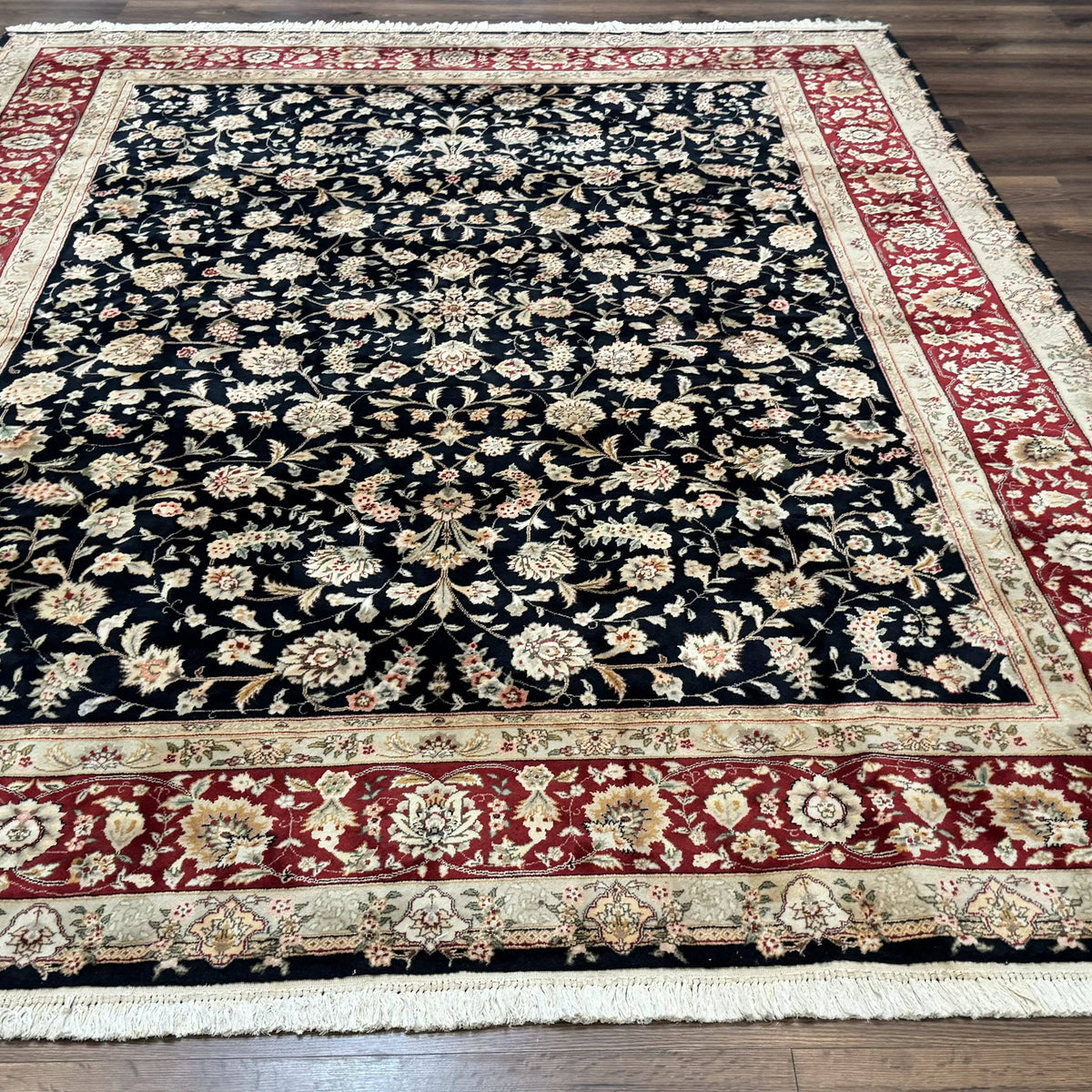 Sino Persian Rug 8x10, Black and Red, Floral Allover – Jewel Rugs