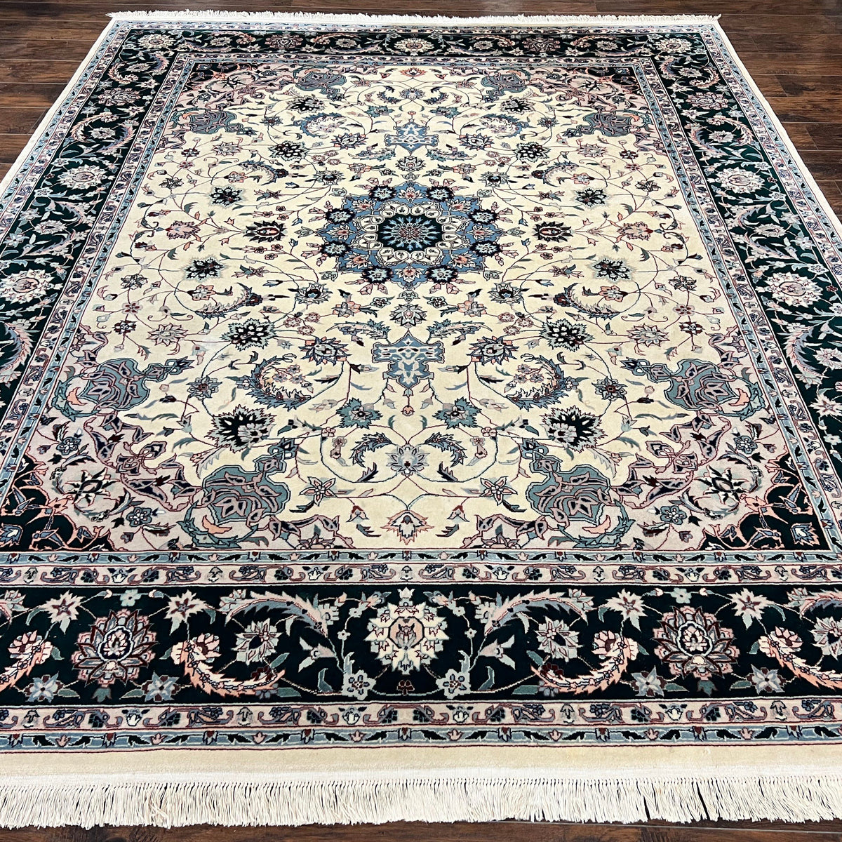Indo Persian Rug 8x10, Floral Medallion Rug 8 x 10 ft, Room Sized Vint ...