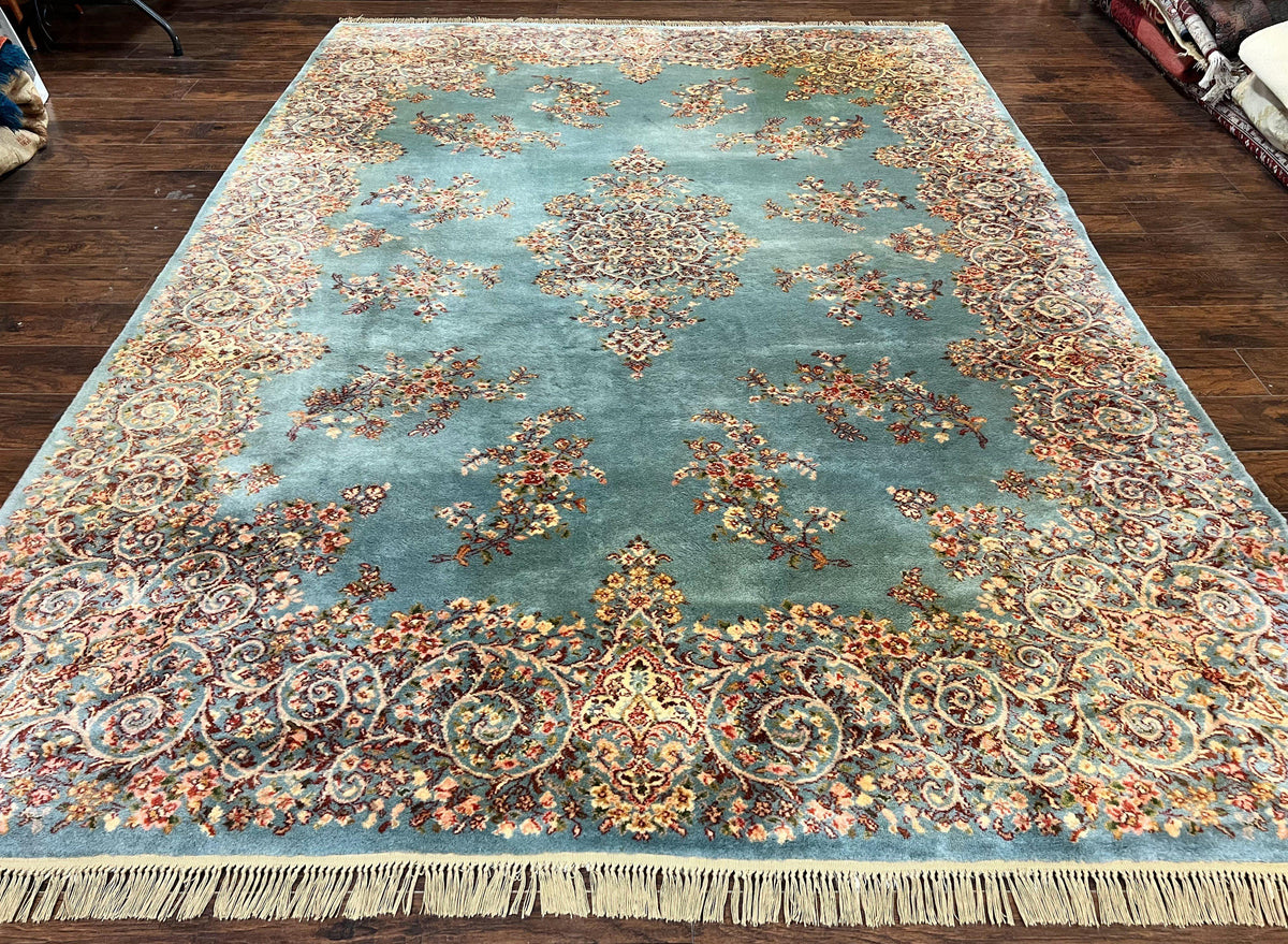 Karastan Kirman Rug 8.8 x 12, Light Blue Karastan Kirman Medallion Rug ...