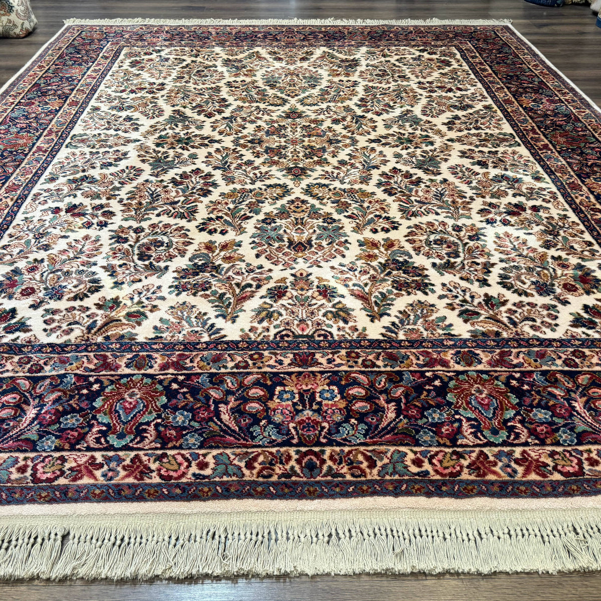 Karastan Rug 8.8 x 10.6 Ivory Sarouk #700/760, Wool Discontinued Origi ...
