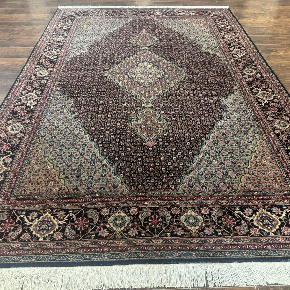 Sino Persian Rug 6x9, Herati Very Fine 400 KPSI, Black – Jewel Rugs