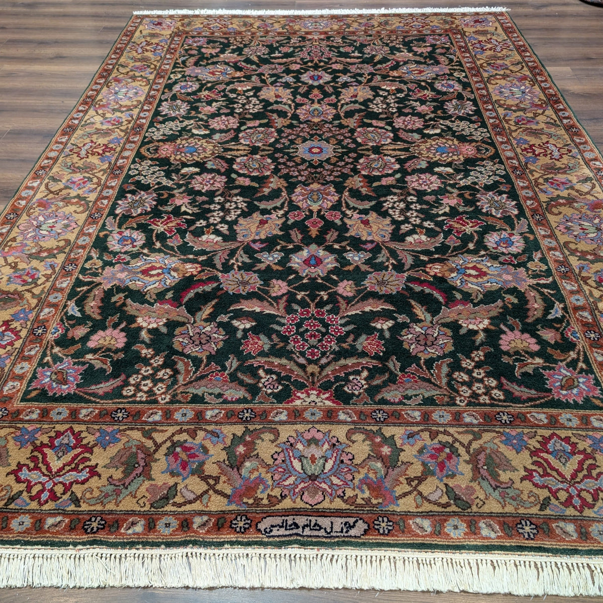 Romanian Rug 7x10, Signed By Master Weaver, Forest Green, Oriental Car ...