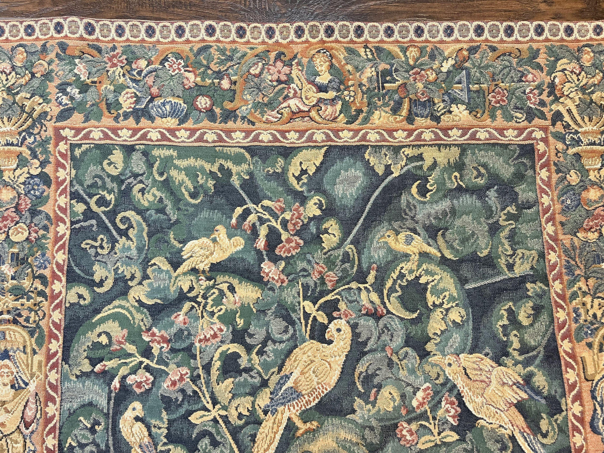Vintage Tapestry 4x5 ft, Birds & Musicians, Animal Pictorials – Jewel Rugs