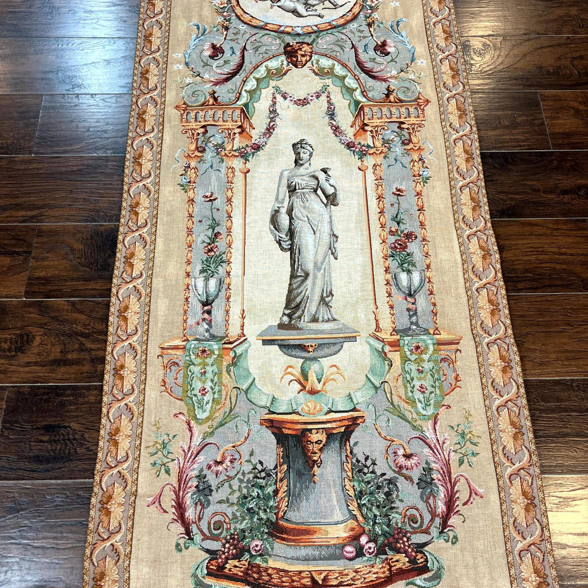 Tapestry of Greek/Roman Statue, Wall Hanging, Vintage, Vertical Tapest ...