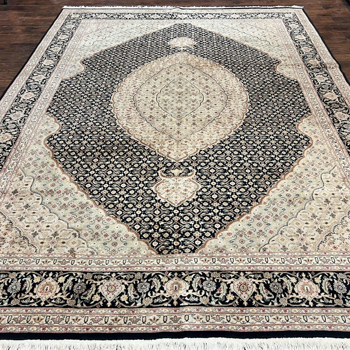 Sino Persian Rug 9x12, Wool with Silk Highlights, Hand Knotted Vintage ...