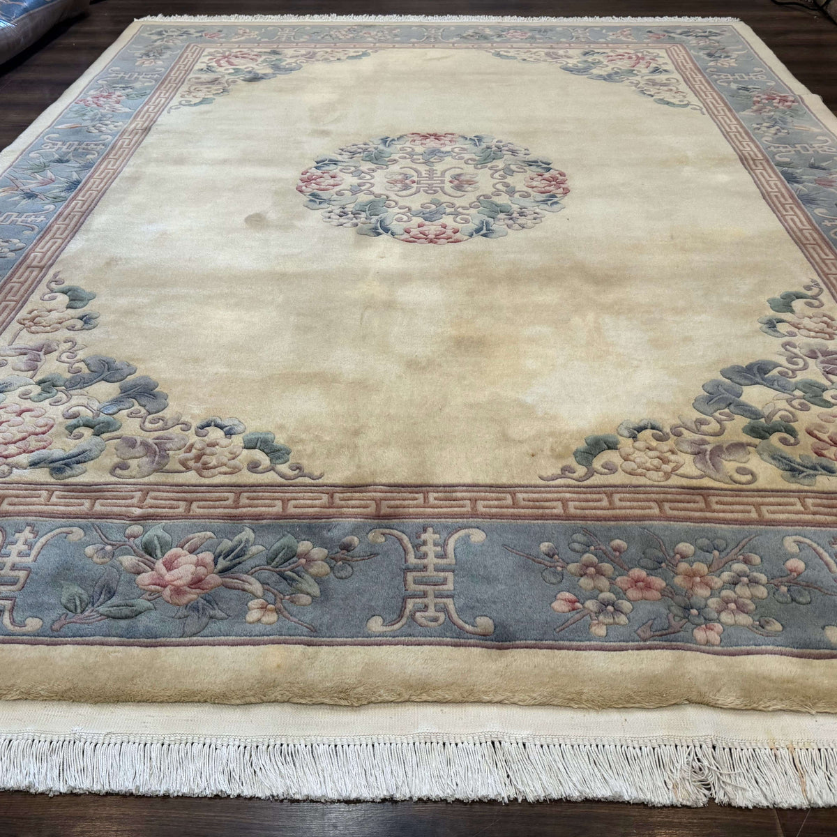 Chinese Wool Rug 8x10, Chinese 90 Line Carpet, Carving Sculpted Rug, C ...