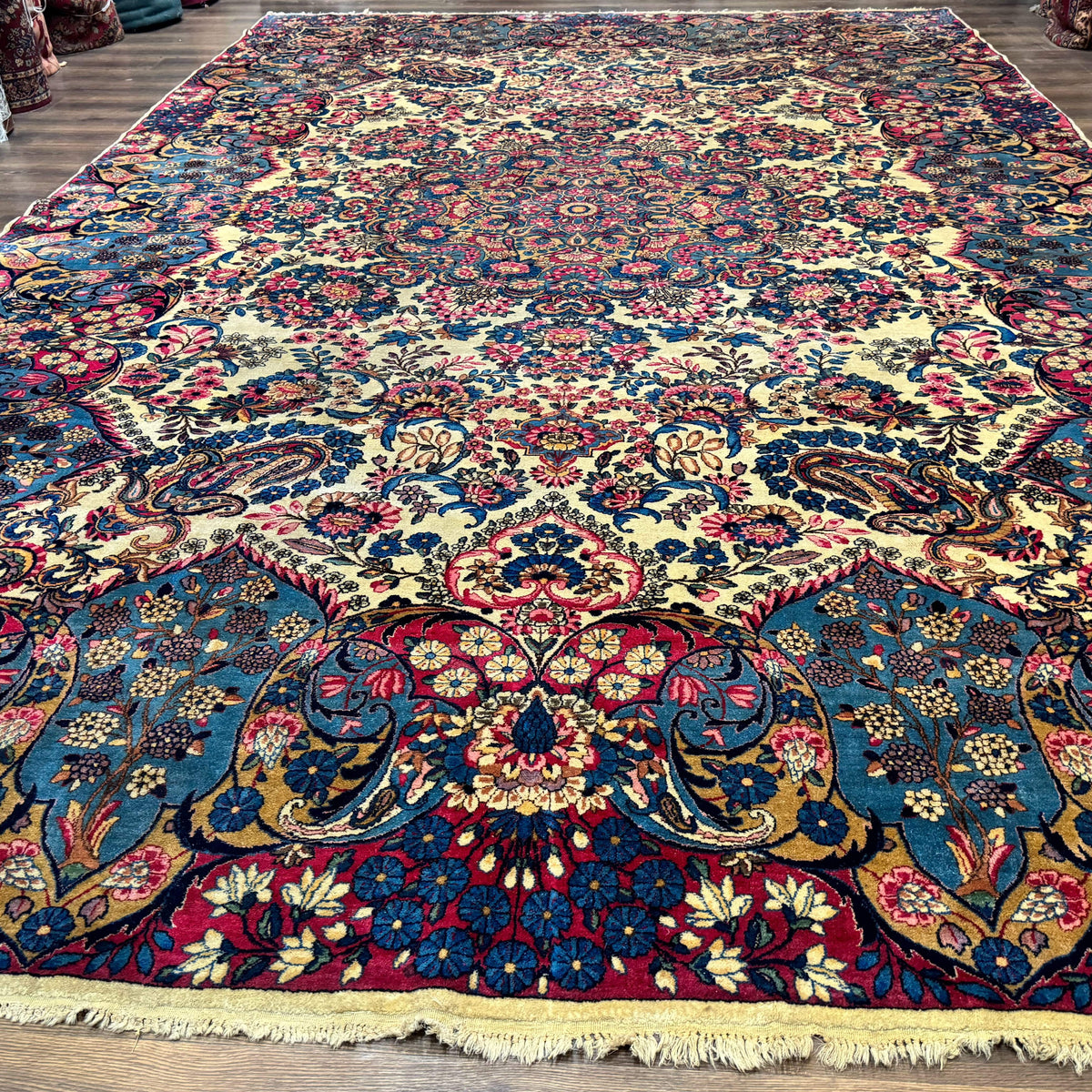 Wonderful Persian Kerman Rug 11x16, Rare Antique Palace Size Persian C ...