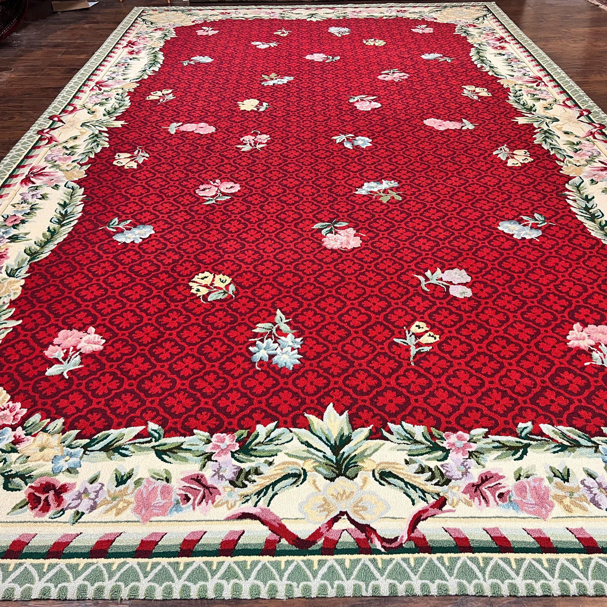 Vintage Stark Rug 10x17, Stark Carpet 10 x 17, Hooked Rug, Aubusson Fr ...