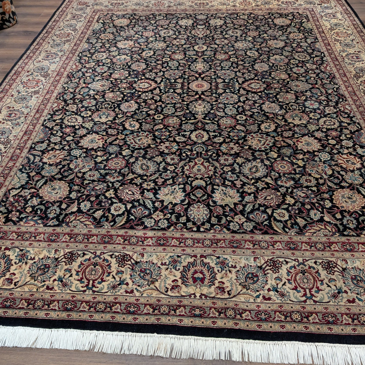 Pak Persian Rug 8x10, Signed By Master Weaver, Fine 270 KSPI, Midnight ...