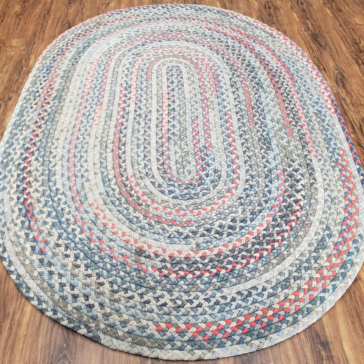 Oval Braided Rug 4x6, Vintage Hand Braided Rug, Multicolor Braided Rug ...