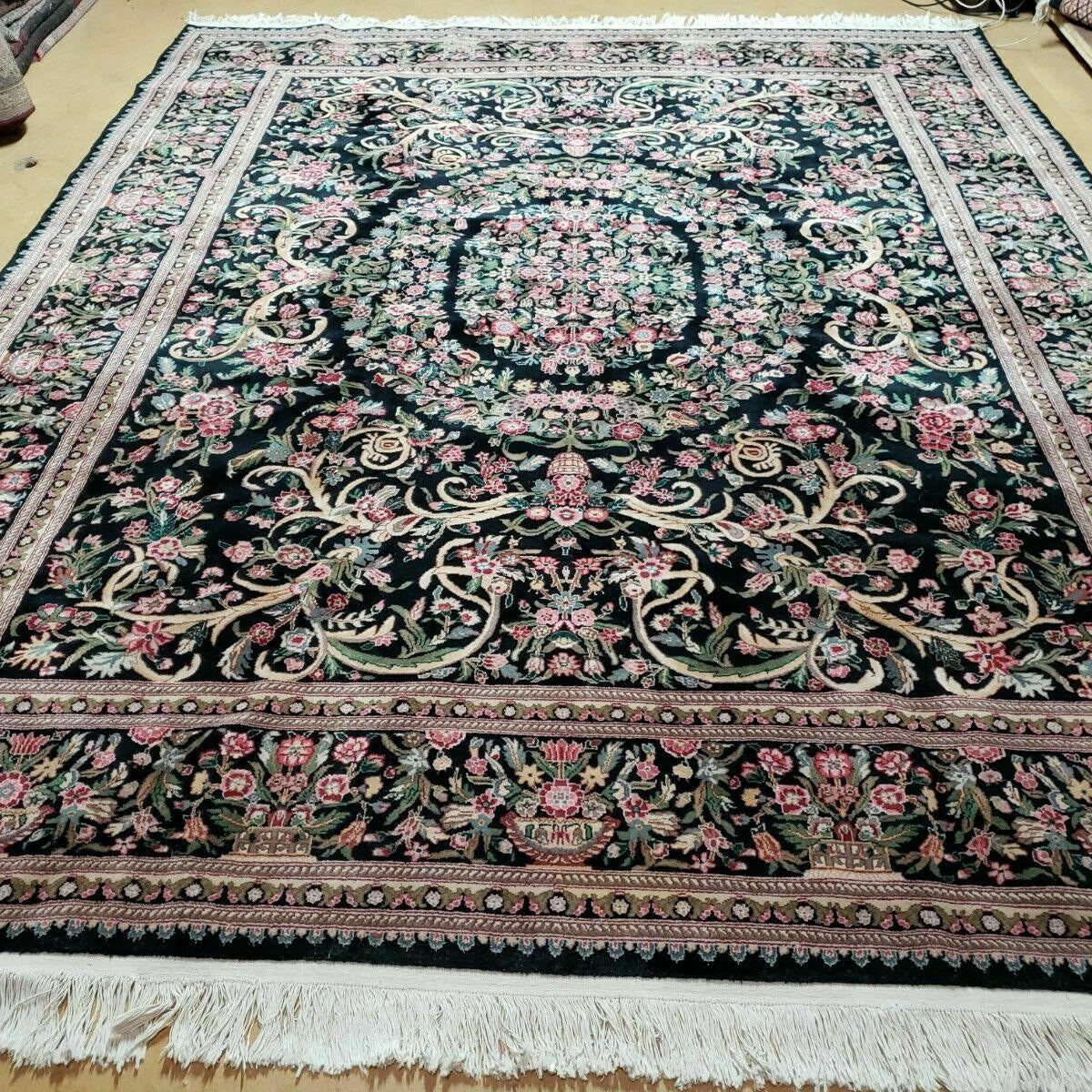 8' X 10' Vintage Handmade Chinese Floral Oriental Wool Rug Carpet Flow ...