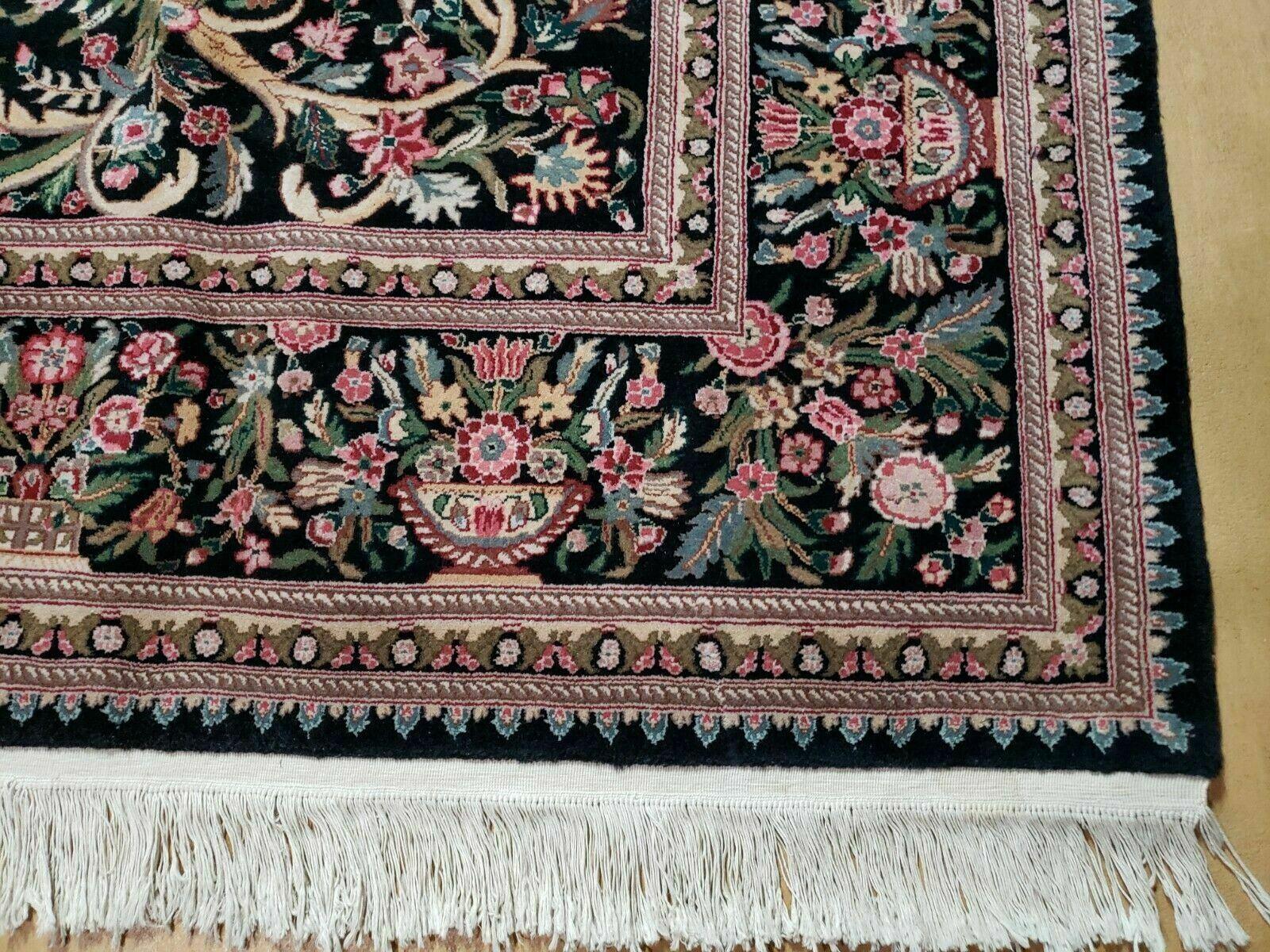 8' X 10' Vintage Handmade Chinese Floral Oriental Wool Rug Carpet Flow ...