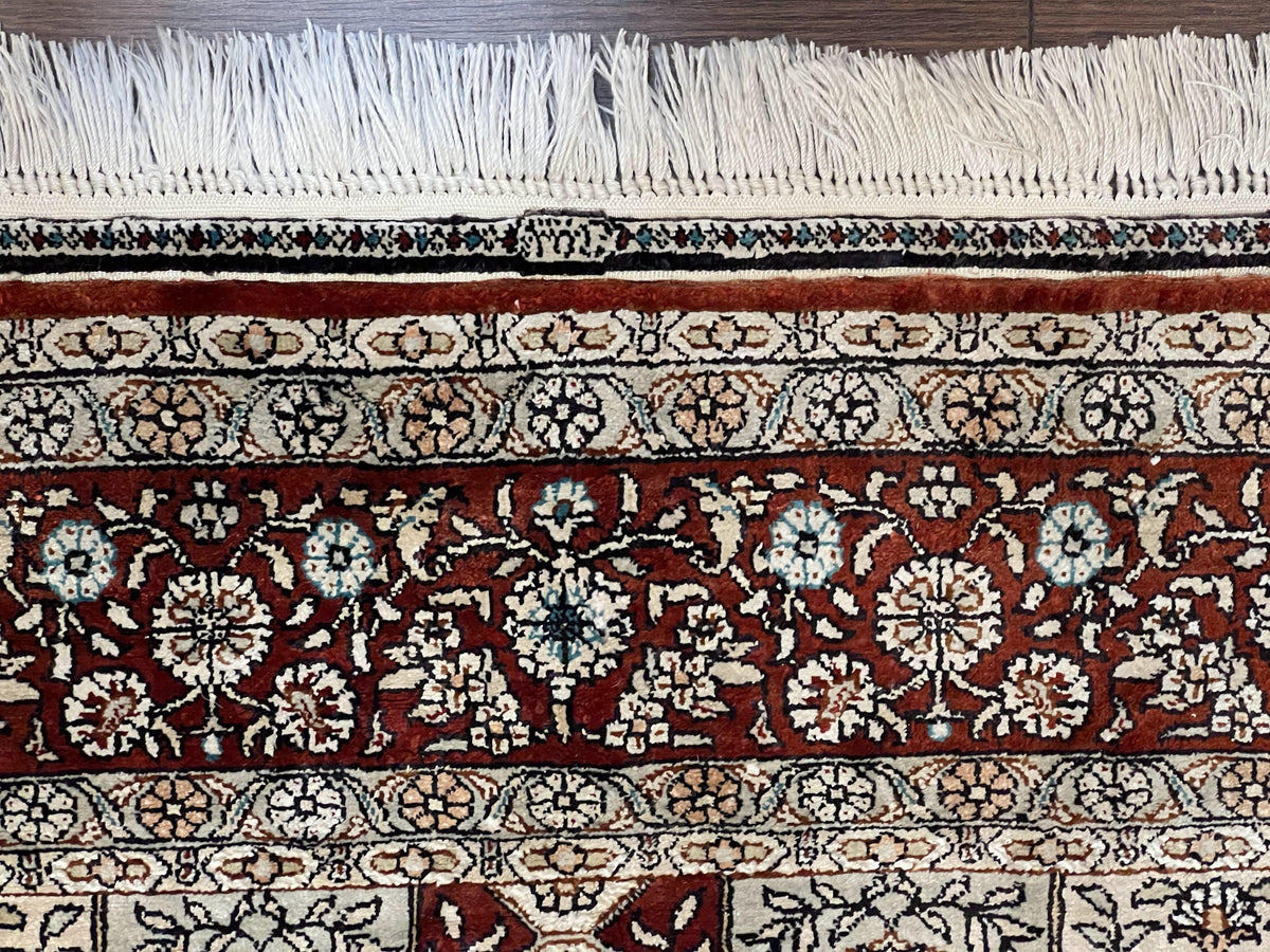 Very Fine Turkish Hereke Silk Rug 2.5 x 4, Silk Prayer Rug, Signed Han ...