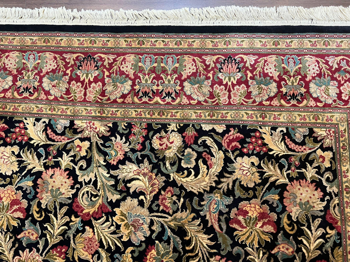 William Morris Pattern Rug 6x10, Allover Floral Design Midnight Blue R ...